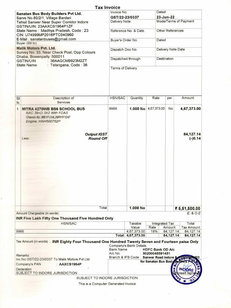 Invoice No.337 | PDF