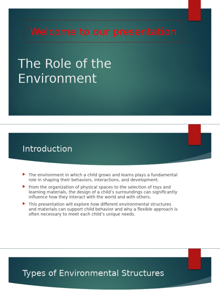 The Role of The Environment | PDF | Wellness