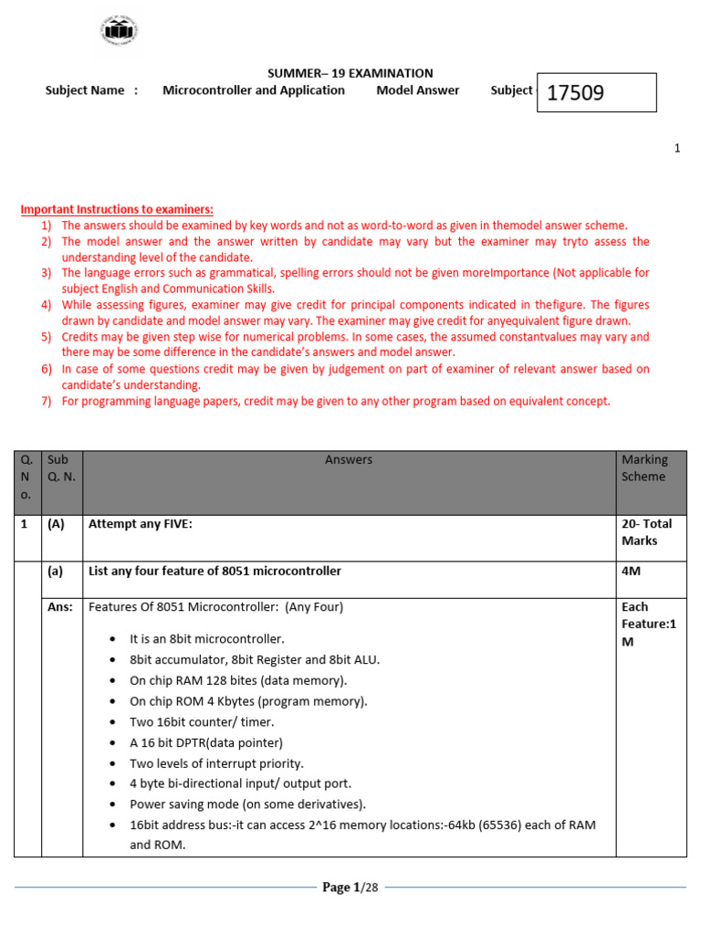 2019 Summer Model Answer Paper (Msbte Study Resources) | PDF | Integrated Circuit | Computer Science