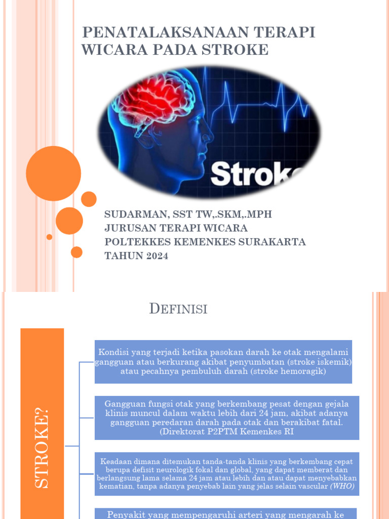 MATERI TERAPI WICARA Sudarman, SST - TW, SKM., M.PH | PDF