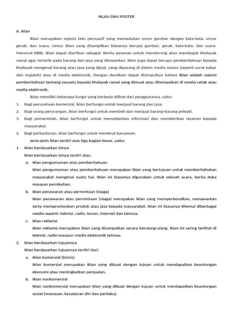 Panduan Lengkap Iklan dan Poster | PDF