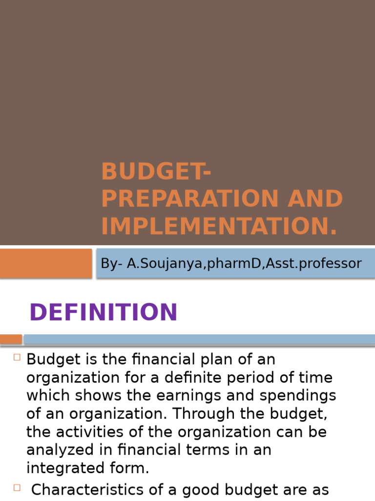 Budget Preparation in Hospital Pharmacy | PDF | Expense | Pharmacy