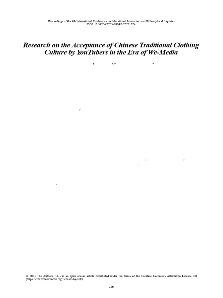 Research On The Acceptance of Chinese Traditional | PDF | Coefficient ...