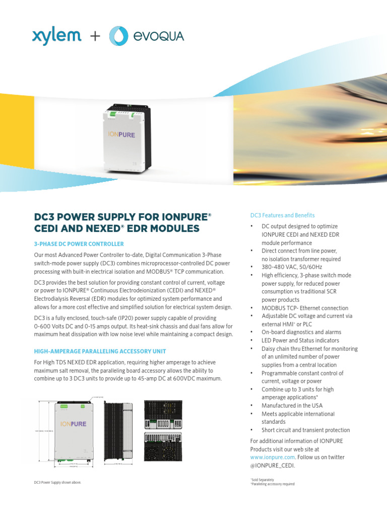 DC3 Power Supply Ionpure | PDF | Power Supply | Electrical Engineering