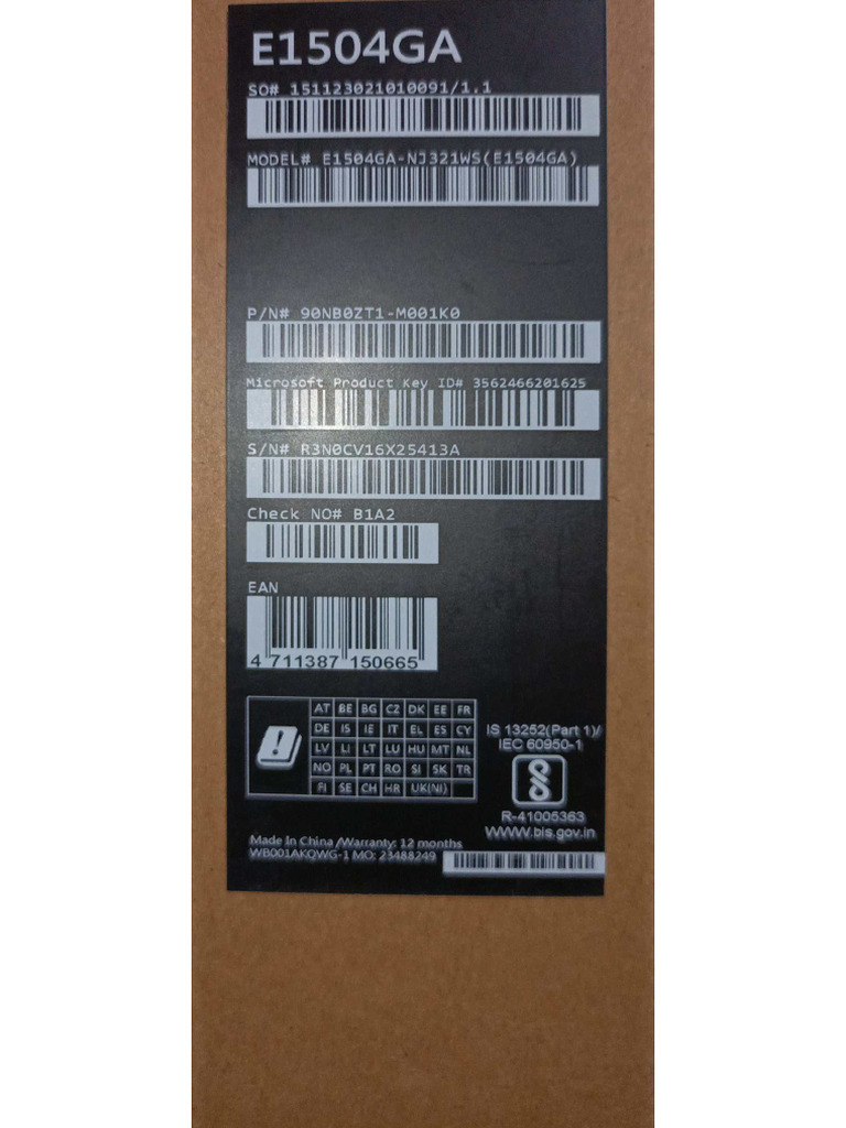 Laptop Serial Number | PDF