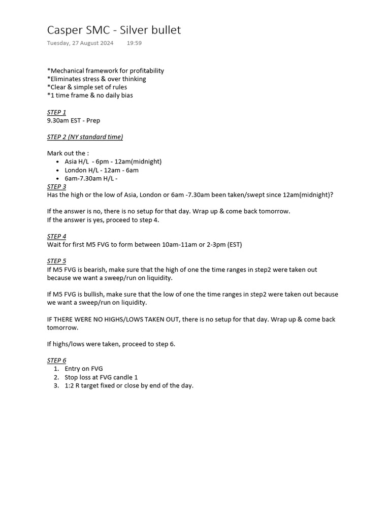 Casper SMC - Silver Bullet | PDF