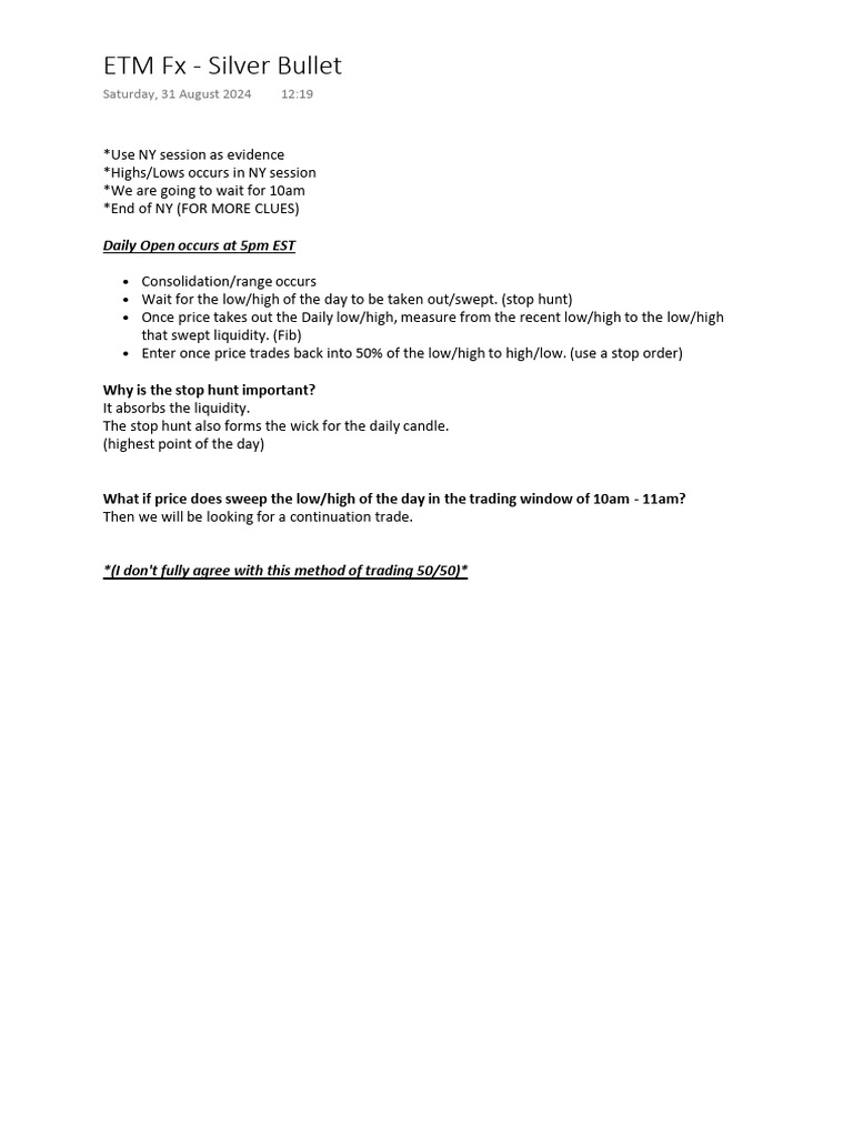 ETM FX - Silver Bullet | PDF