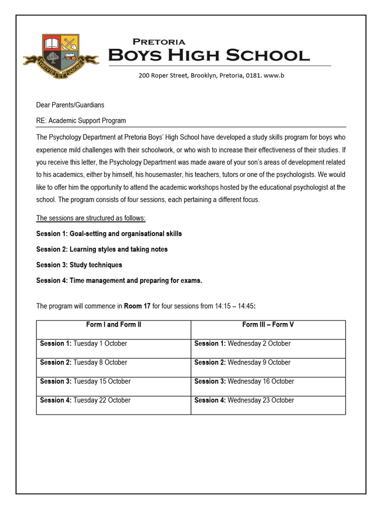 Academic Support Consent Form 2024 - Signed | PDF | Learning | Behavior ...