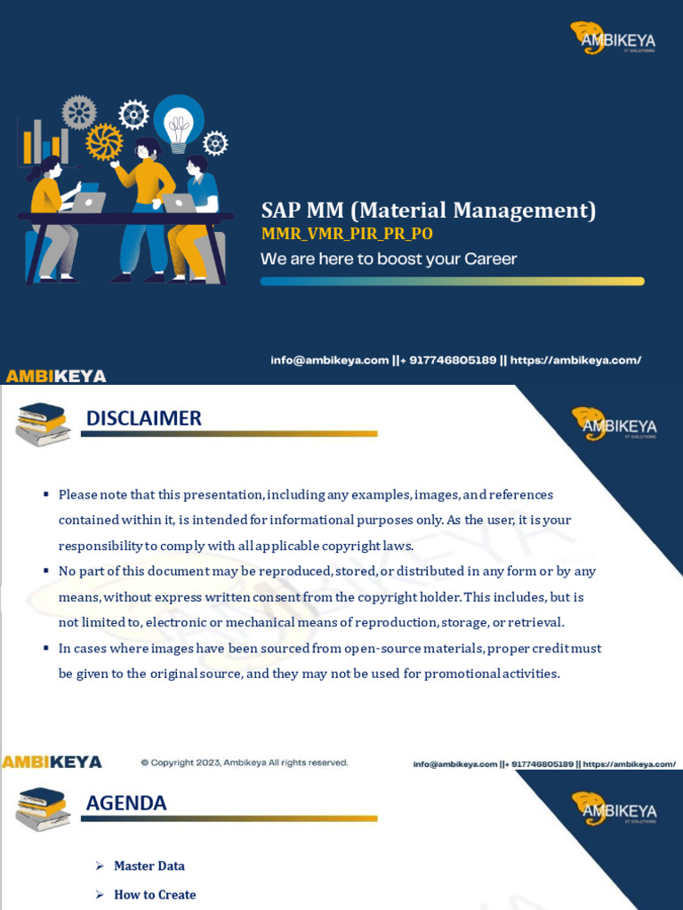 Sap MM (MMR - VMR - Pir - PR - Po) | PDF | Computing