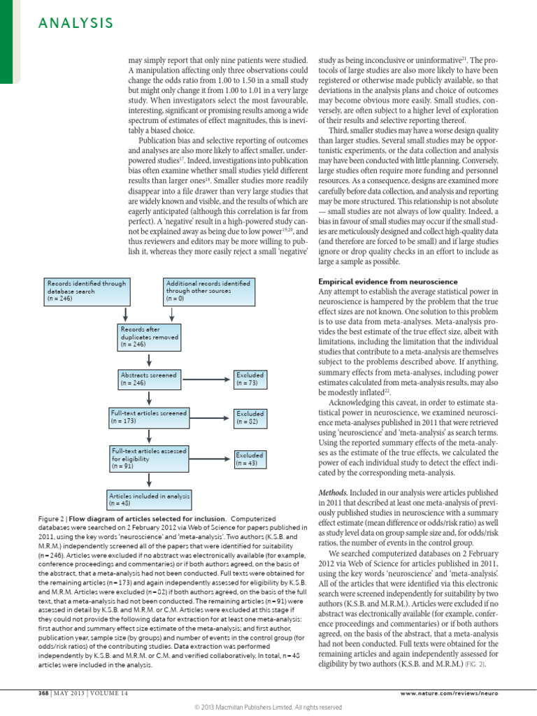 nrn3475 p097 | PDF | Meta Analysis | Effect Size
