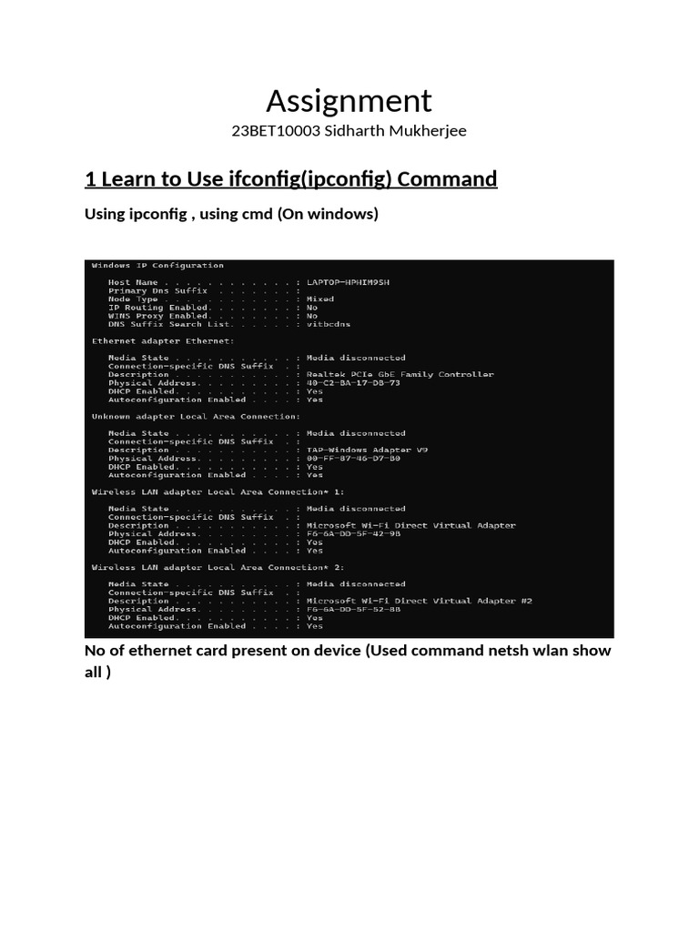 Computer Network Assignment 1 | PDF | Computers | Technology & Engineering