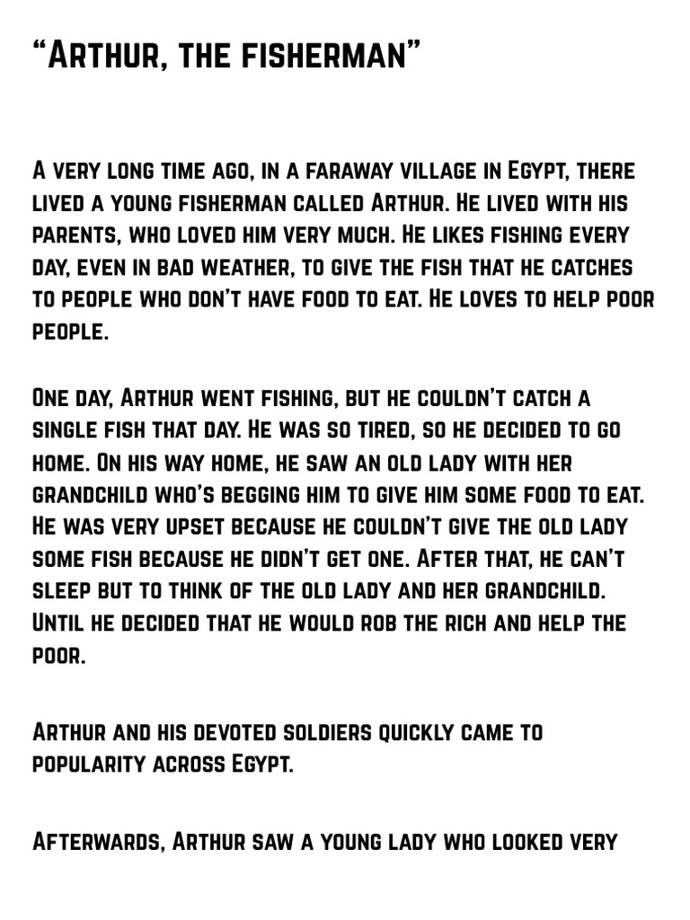 "Arthur, The Fisherman" PDF | PDF