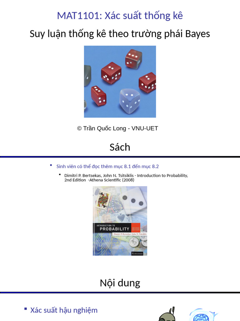 MAT1101 Bài 9 - Suy Luận Thống Kê Theo Trường Phái Bayes | PDF