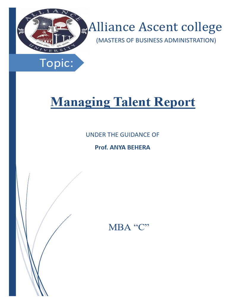 Managing Talent Report | PDF | Self-Improvement