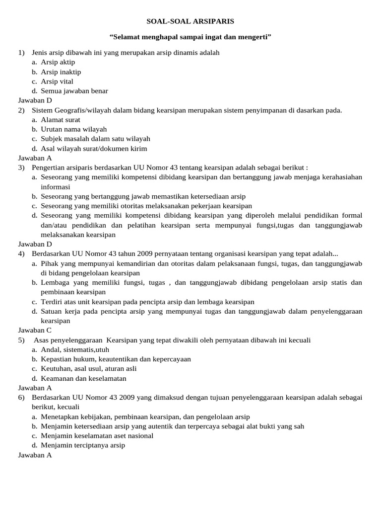 Soal Test PPPK 2023 Sesuai Kisi Kisi | PDF