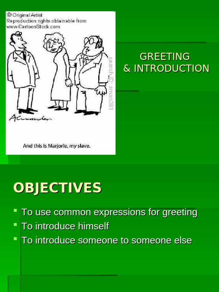 Greetings and Introductions Guide | PDF | Language Arts & Discipline ...