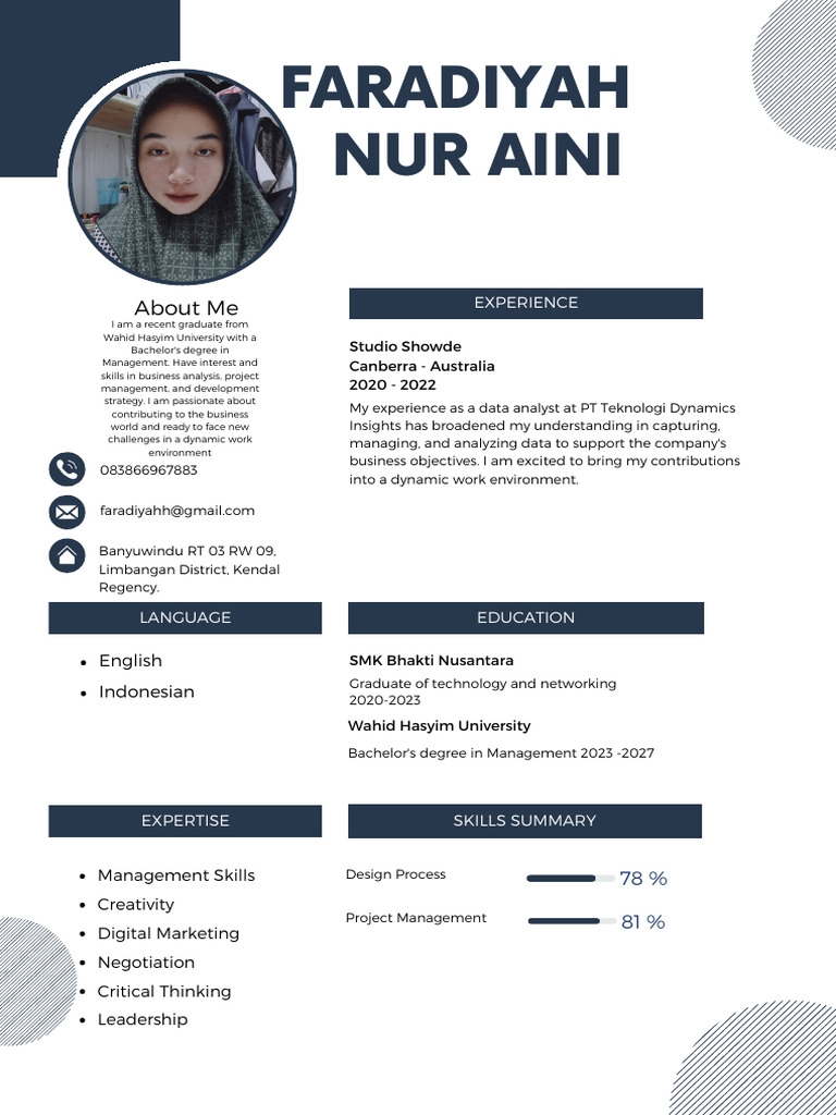 Blue Professional Modern CV Resume PDF | PDF