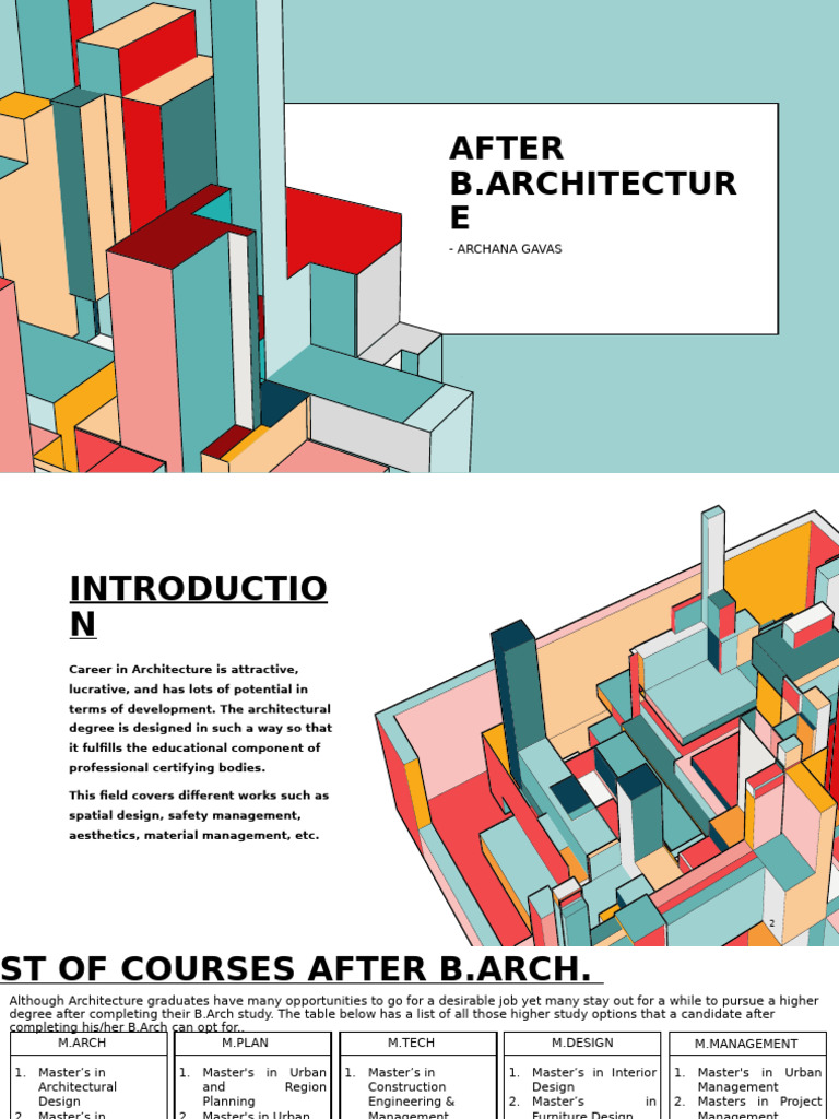 After B.arch | PDF | Academic Degree | Engineering