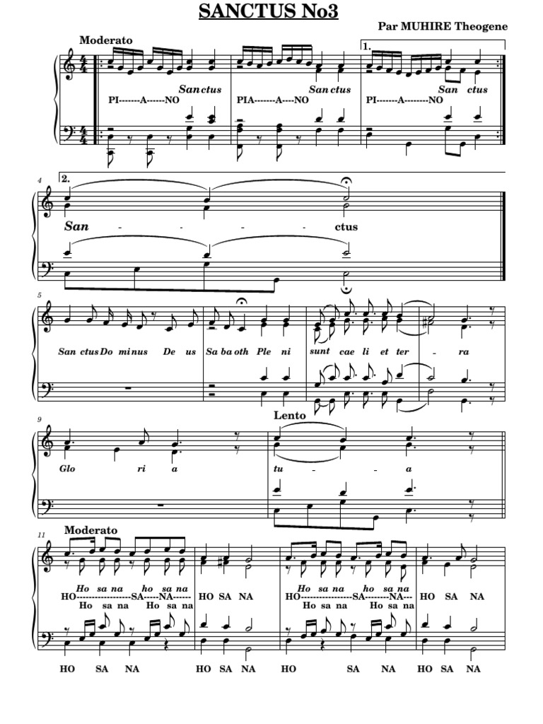 SANCTUS No3 Full Score | PDF