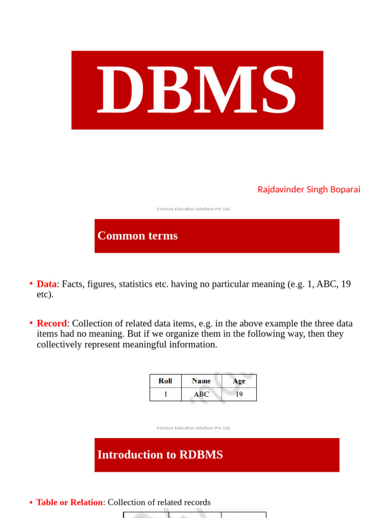 DBMS Ggi | PDF | Databases | Relational Database
