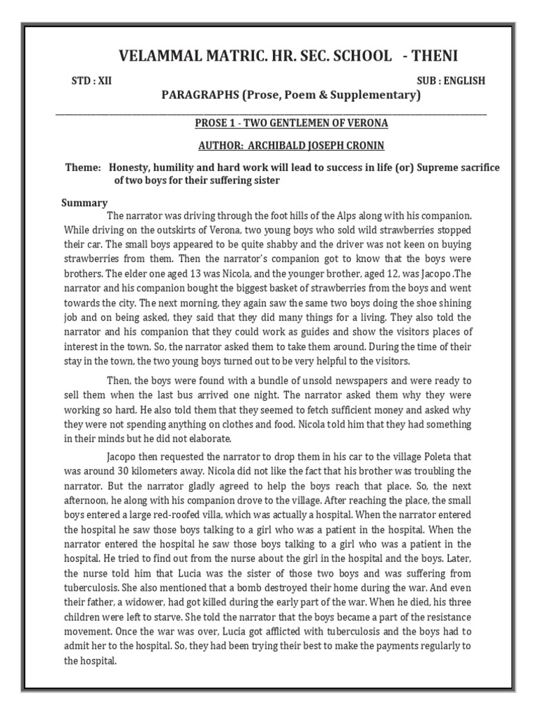 XII-ENGLISH PARAGRAPHS (1) | PDF