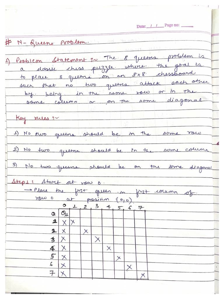 8 Queens Problem | PDF