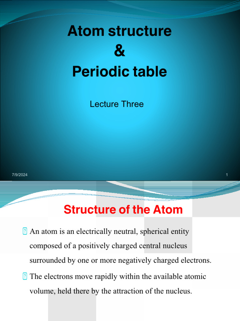 Atom Structure & Periodic Table 2 | PDF