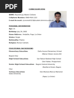 Senior High Teacher Bionote Example | PDF | Educational Stages | Teachers