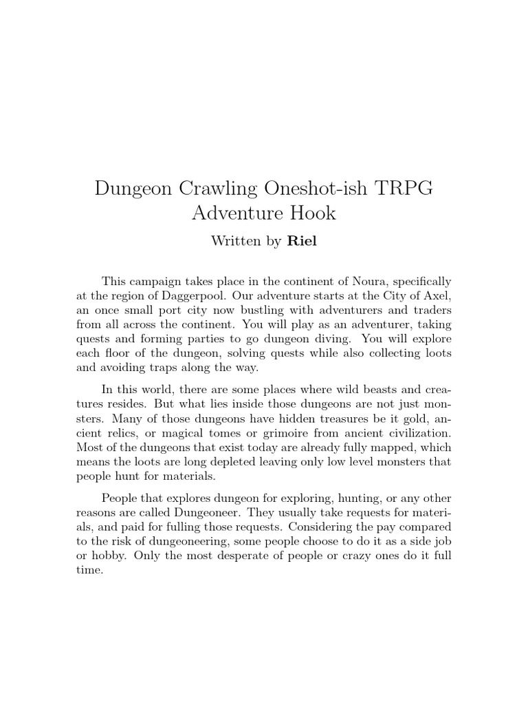 Dungeon_Crawling_TRPG | PDF