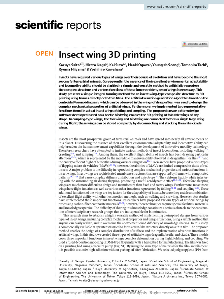 Insect_wing_3D_printing | PDF | 3 D Printing | Elasticity (Physics)