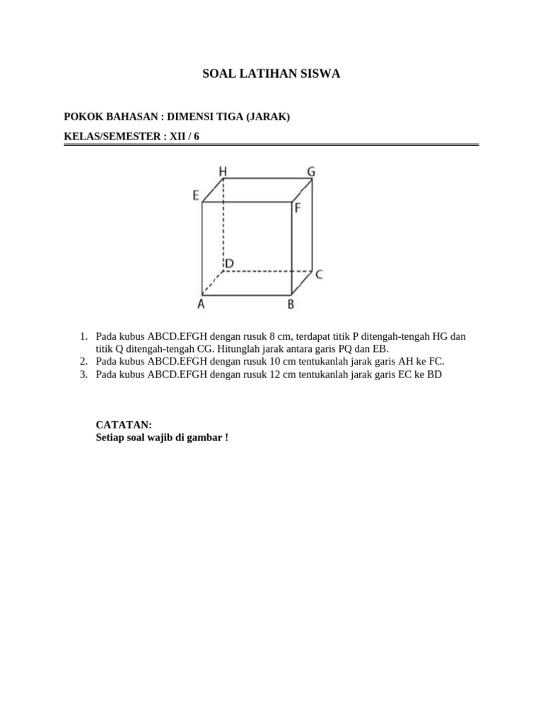 LATIHAN SOAL JARAK (Tugas 2) | PDF