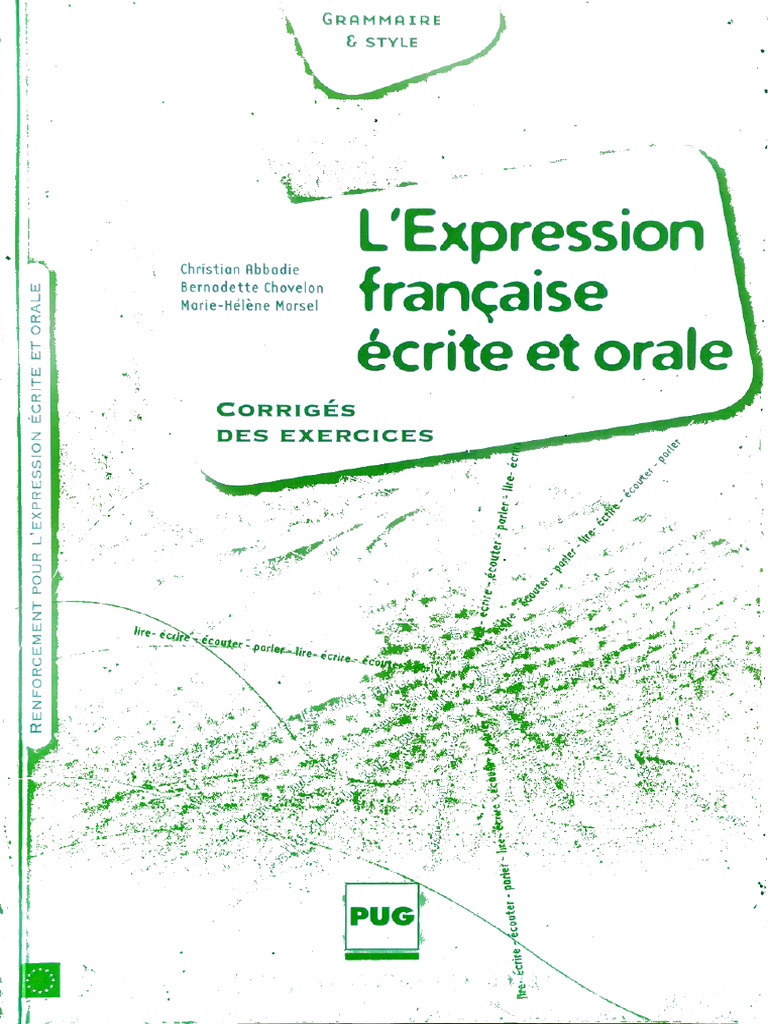 B2-C1 Corriges Expression Ecrite Et Orale | PDF