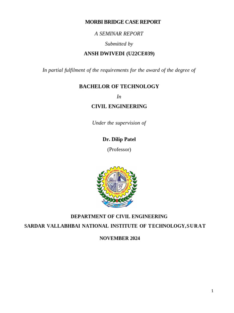 Morbi Bridge Collapse Case Report | PDF | Bridge | Causality