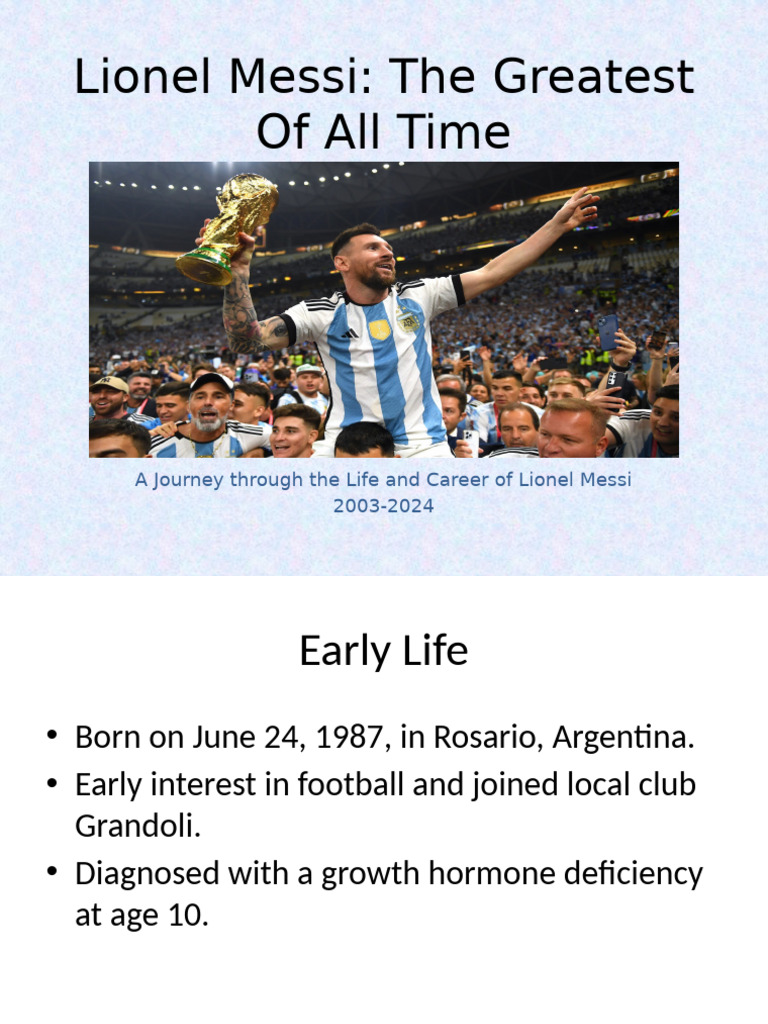 Lionel Messi Presentation | PDF | Sports & Recreation | Social Science