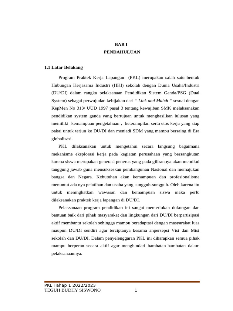 BAB 1-4, Lampiran | PDF