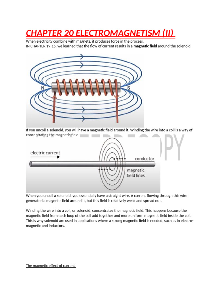Grade 11 Chapter 20 Physics | PDF | Electromagnetic Induction ...