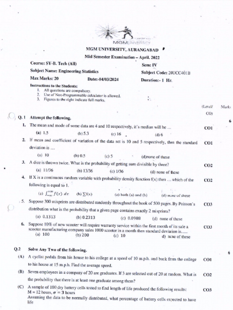 Sy Cse and MSC | PDF