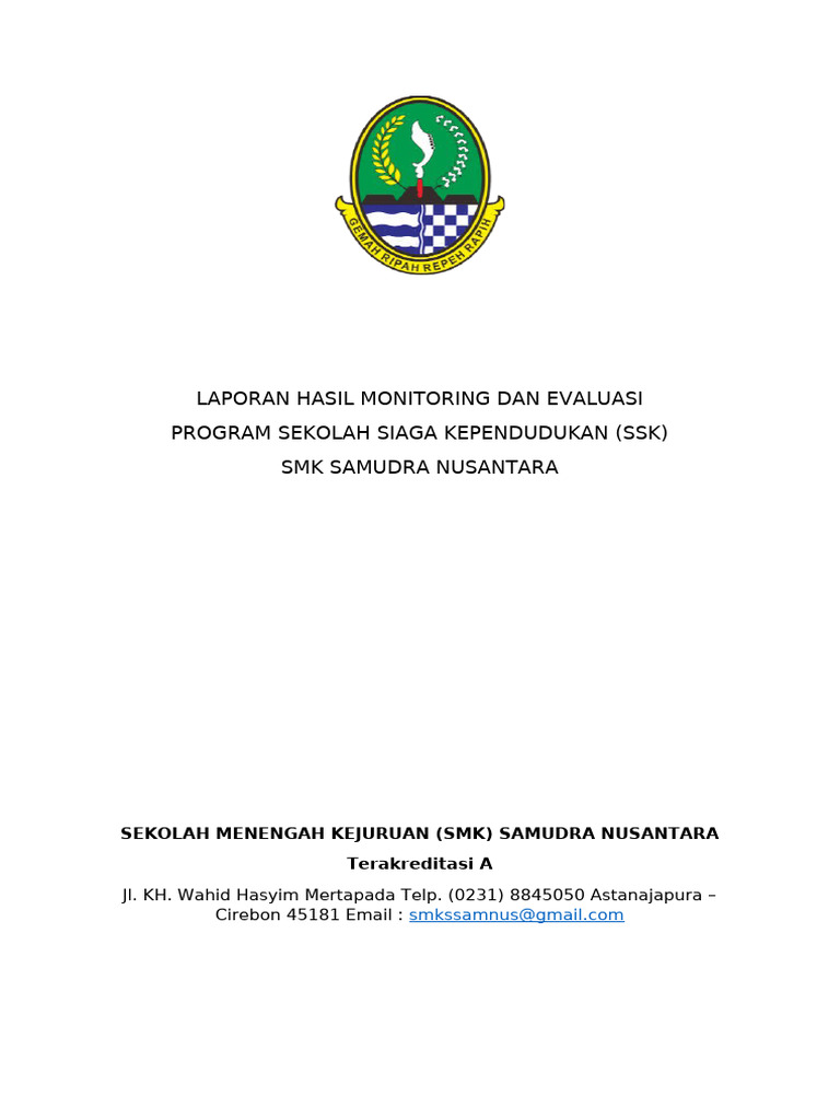 Laporan Hasil Monitoring Dan Evaluasi | PDF