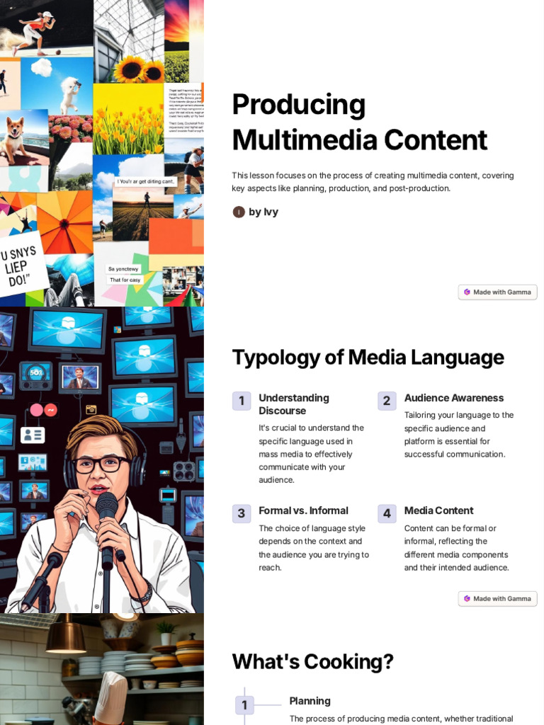 Producing Multimedia Content | PDF | Multimedia | Communication