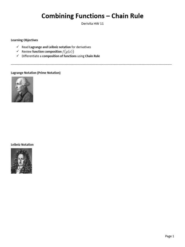 11 - Intro To Chain Rule | PDF | Derivative | Tangent