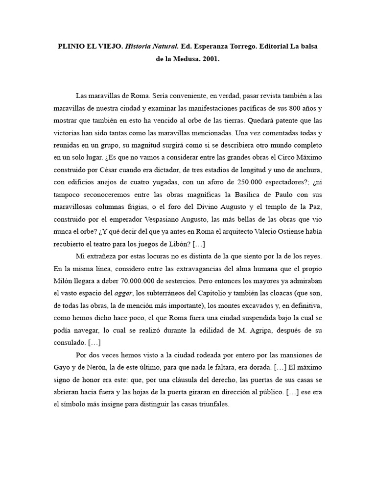 Plinio El Viejo | PDF