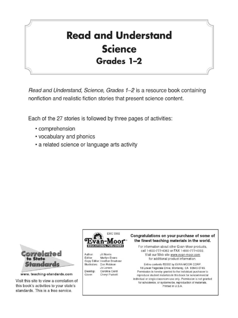 Read and Understand Science, Grades 1-2-1 | PDF