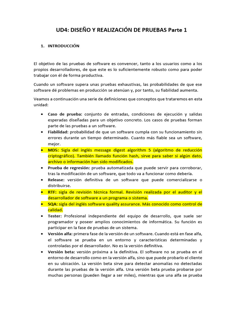 Teoría UD4 Parte1 | PDF | Software | Ciclo de vida de la versión de software