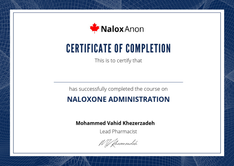 NaloxAnon Training Certificate | PDF