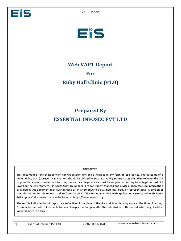 Web - VAPT - Report - Blood - Bank - Prod-DT - 21.10.24 - V1.0 | PDF ...