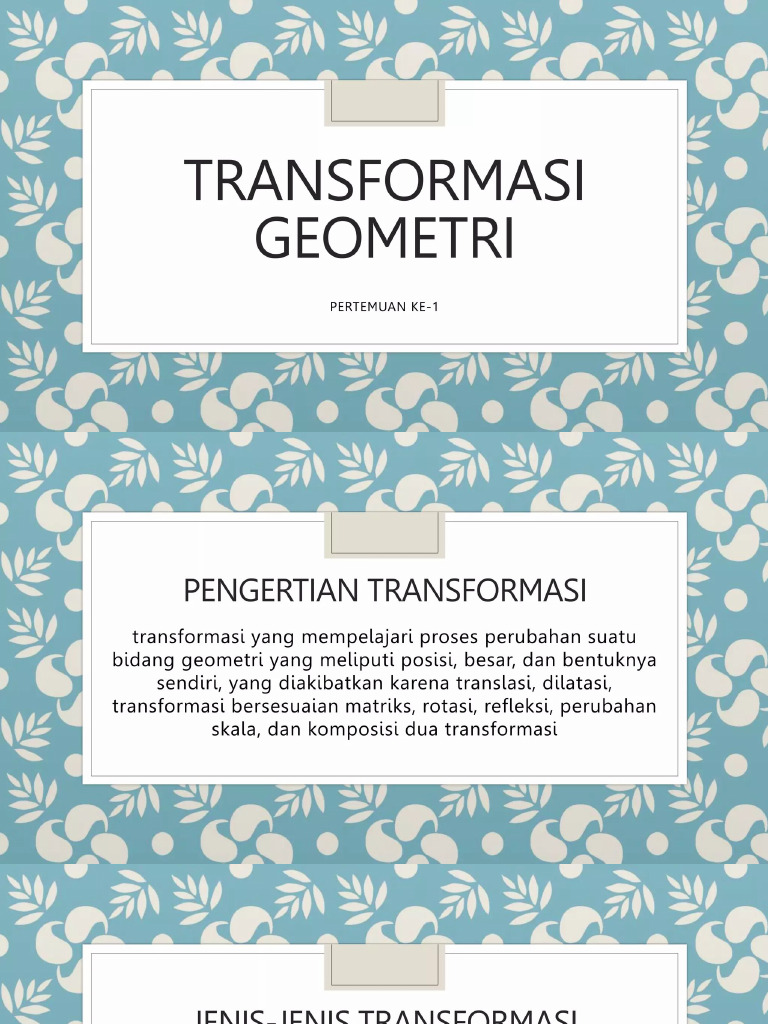 Transformasi Geometri | PDF