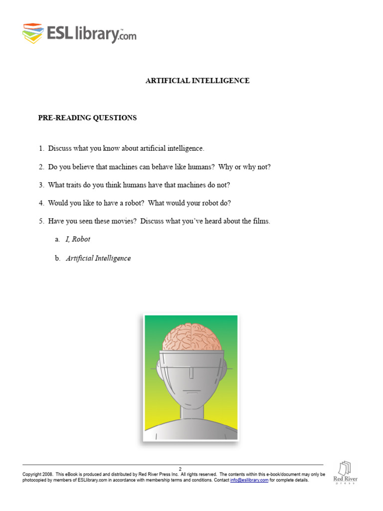 Artificial Intelligence - Reading - Student's | PDF | Artificial ...