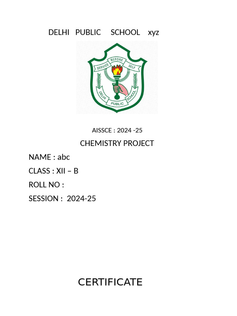 Chemistry Project File Class 12 | PDF | Tea