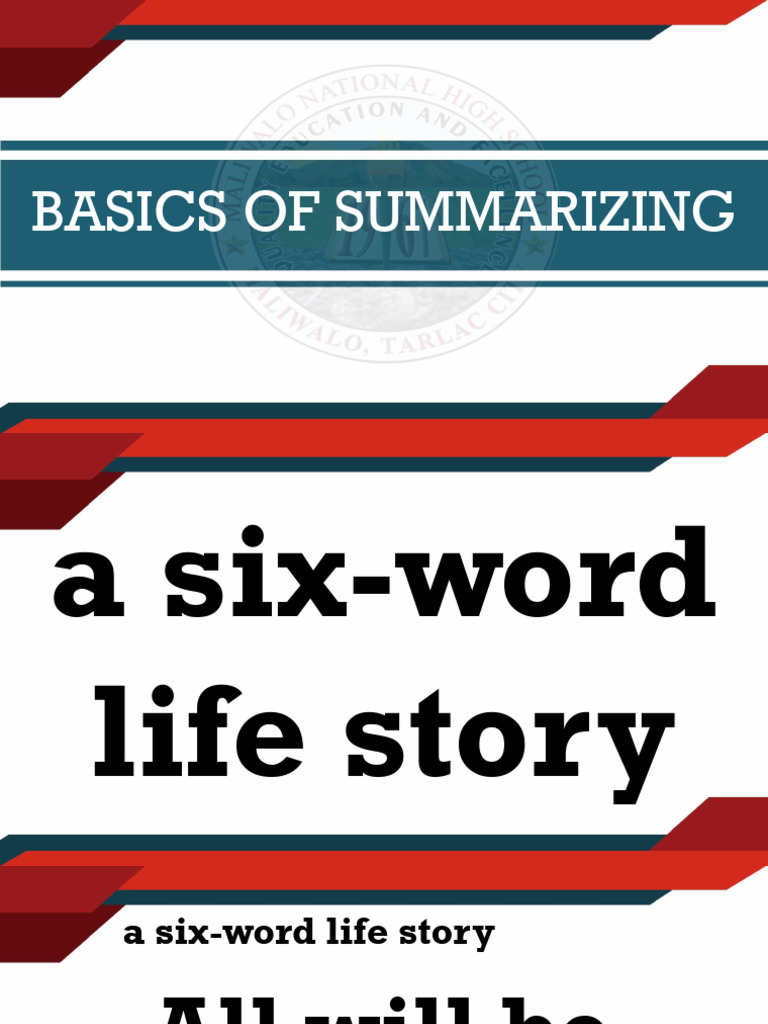 Basics of Summarizing | PDF | Syntax | Language Mechanics