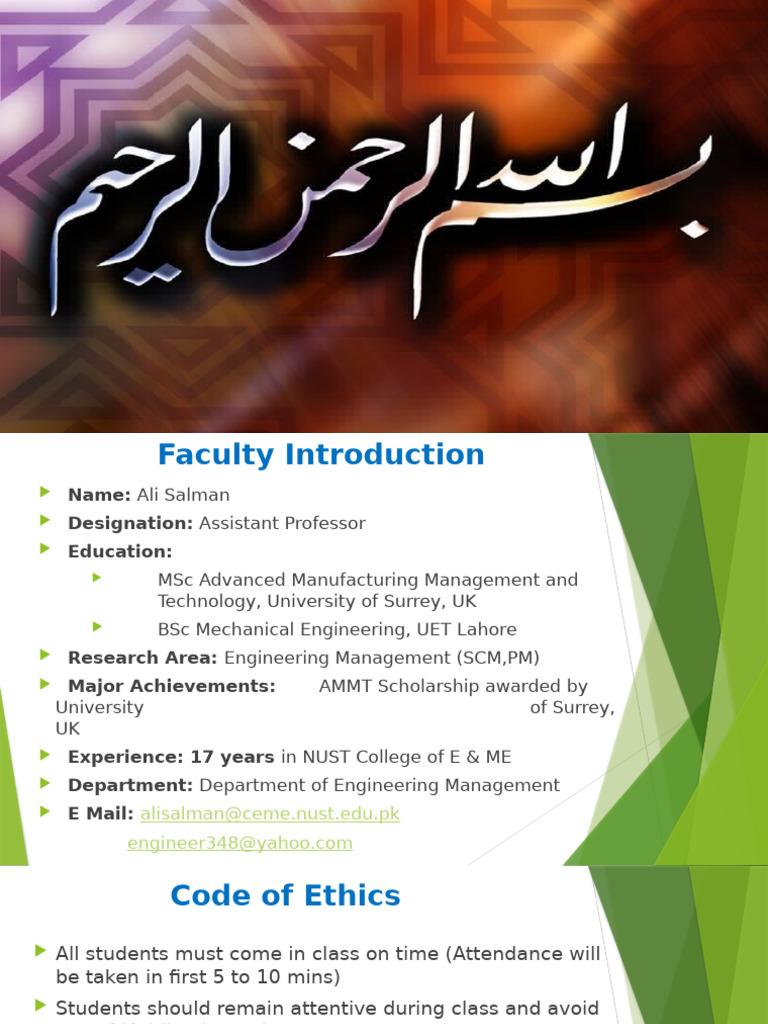 1st Lec Checklist Code of Ethics - ALI SALMAN | PDF | Computers